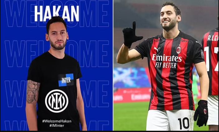 AC Milan midfielder Hakan Calhanoglu completes shocking move to arch ...